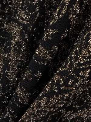 Etro Metallic Wool-blend Devoré-velvet Maxi Dress - Gold