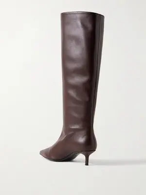 Staud Sebastian Leather Knee Boots - Brown