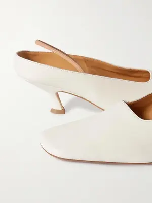 Calvin Klein Anna Convertible Leather Mules - Neutrals