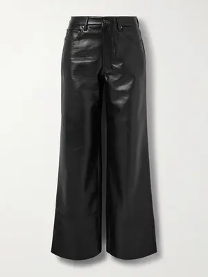 ANINE BING Manon Leather Wide-leg Pants