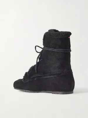 AeydĒ Paul Shearling Ankle Boots - Black