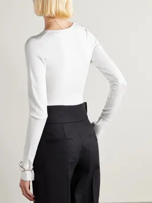 Galvan Stretch-jersey Bodysuit - White