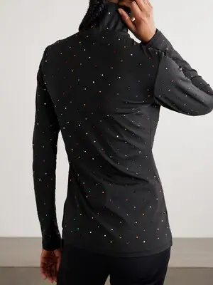 Goldbergh Clair Crystal-embellished Half-zip Top