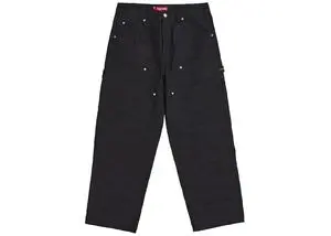 Supreme Jacquard Logos Double Knee Denim Painter Jean - Black