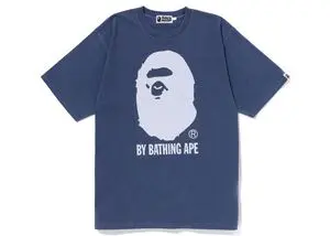 A BATHING APE Overdye Bathing Ape Relaxed Fit Tee Shirt - Navy Blue