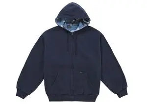 Supreme Reversible Work Zip Up Hooded Sweatshirt