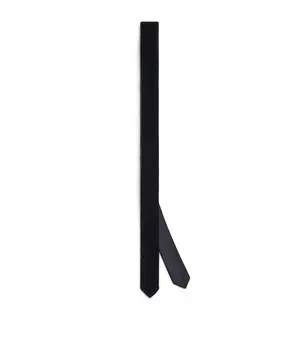 Giorgio Armani Velvet Neck Tie - Blue
