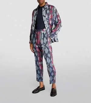 Giorgio Armani Leather Monogram-embroidered Loafers
