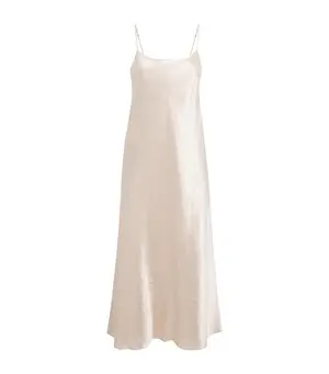 Vince Sleeveless Slip Midi Dress - Ivory