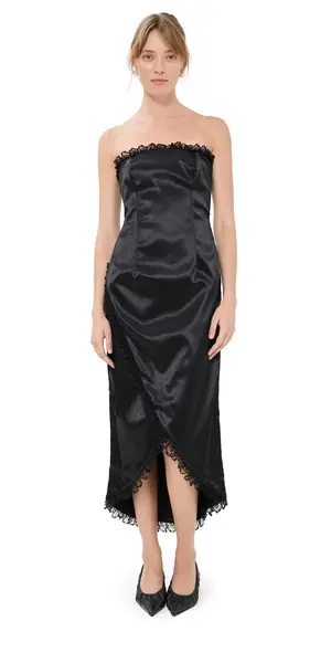 KIKA VARGAS Emilee Strapless Midi Dress