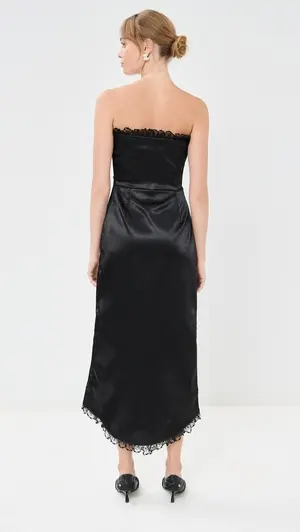 KIKA VARGAS Emilee Strapless Midi Dress