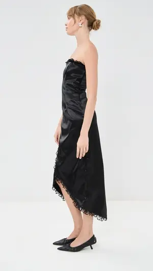 KIKA VARGAS Emilee Strapless Midi Dress