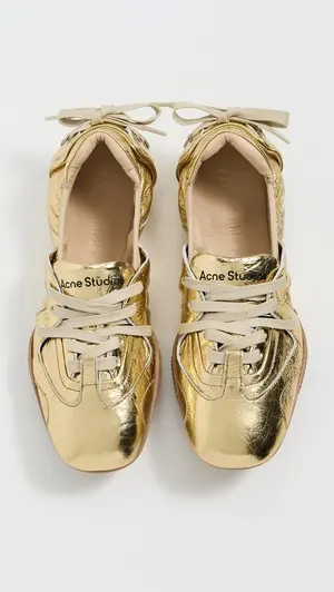 Acne Studios Bilaria Foil Winter Sneakers - Gold