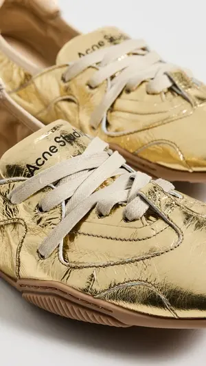 Acne Studios Bilaria Foil Winter Sneakers - Gold