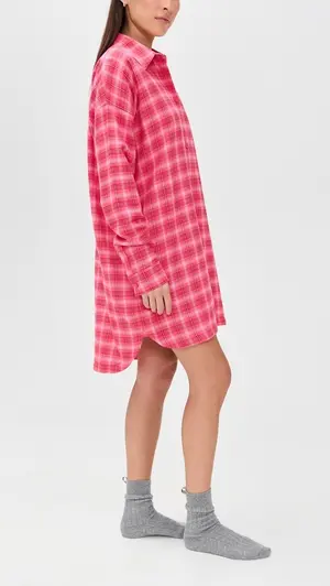 BEDHEAD PAJAMAS High-low Boyfriend Collared Shirt