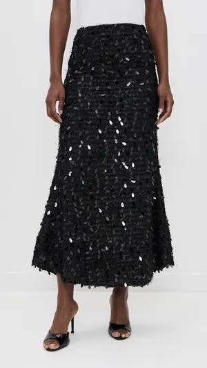 BAILEY ROSE Sequin Embellished Maxi Skirt