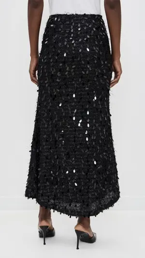 BAILEY ROSE Sequin Embellished Maxi Skirt