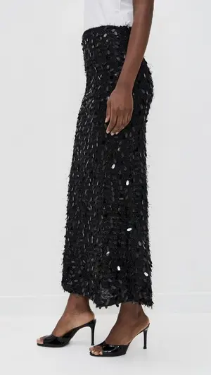 BAILEY ROSE Sequin Embellished Maxi Skirt