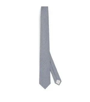 Giorgio Armani Silk-blend Stripe Neck Tie - Blue