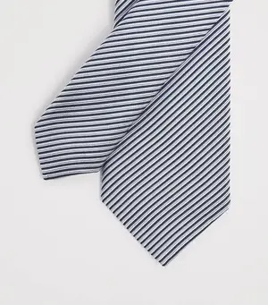 Giorgio Armani Silk-blend Stripe Neck Tie