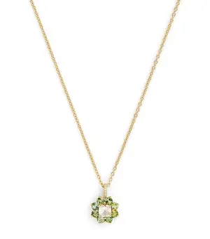 JENNIFER MEYER Tourmaline Flower Necklace - Gold