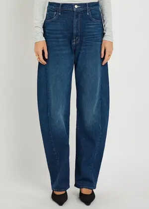 MOTHER The Full-pipe Skimp Barrel-leg Jeans - Blue