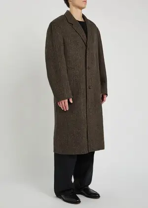 LEMAIRE Chesterfield Herringbone Wool Coat