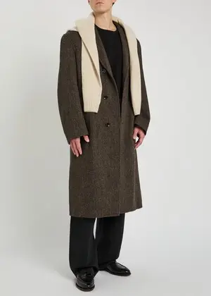 LEMAIRE Chesterfield Herringbone Wool Coat