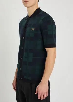 Fred Perry Tartan Cotton Shirt - Navy
