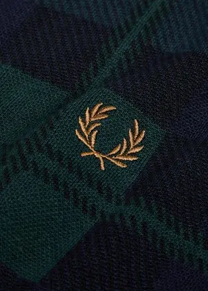 Fred Perry Tartan Cotton Shirt - Navy