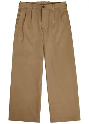 Our Legacy Bridge Wide-leg Chino Trousers - Khaki