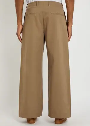 Our Legacy Bridge Wide-leg Chino Trousers - Khaki