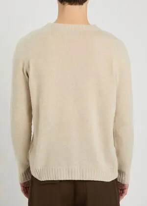 John Smedley Cashmere And Wool-blend Jumper - Beige