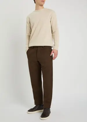 John Smedley Cashmere And Wool-blend Jumper - Beige