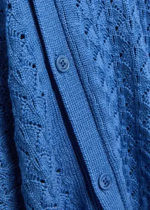 John Smedley Winster Open-knit Merino Wool Cardigan - Blue