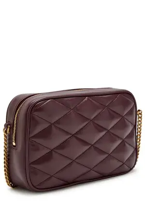 Saint Laurent Small Quilted Leather Camera Bag - Burgundy