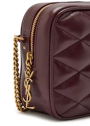 Saint Laurent Small Quilted Leather Camera Bag - Burgundy