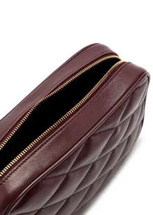 Saint Laurent Small Quilted Leather Camera Bag - Burgundy