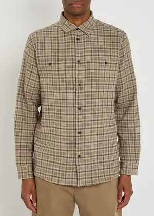 LES DEUX John Checked Woven Shirt - Sand