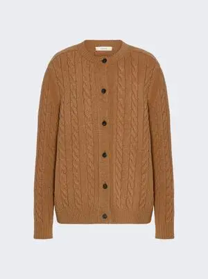 THE ROW Loneke Wool Cardigan - Tan