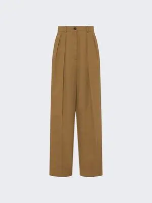 THE ROW Igor Cotton And Cashmere Pants Tan