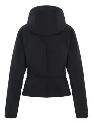 Aztech Mountain Hooded Belted Jacket - Black