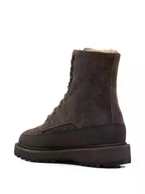 Le Monde Beryl 35mm Shearling Lace-up Boots - Brown