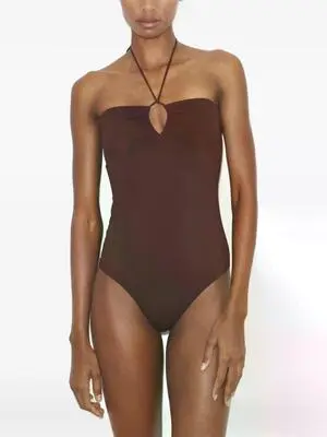 Tory Burch One-piece Swimsuit With Halterneck And Cut Out Detail
