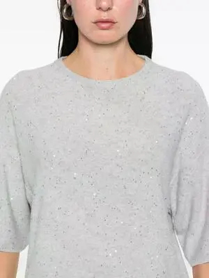 Antonelli Firenze Lucilla Sequin Top - Grey