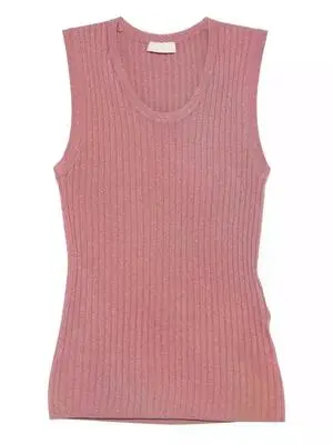 Liu Jo Ribbed Knit Sleeveless Top