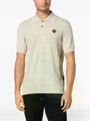 Philipp Plein Jacquard Monogram Polo Shirt
