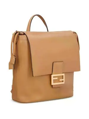 Fendi Ff-clasp Backpack - Brown