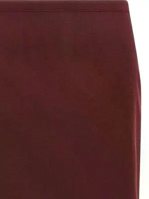 Miu Miu Embroidered Logo Split Midi Skirt