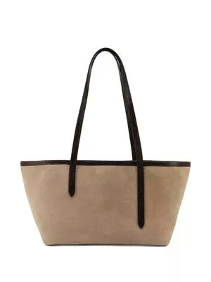 ATP ATELIER Gaiba Printed-lizard Suede Tote Bag - Neutrals